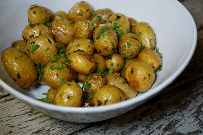 Whole30 Recipes: Slow Roasted Mini Potatoes - JZ Eats