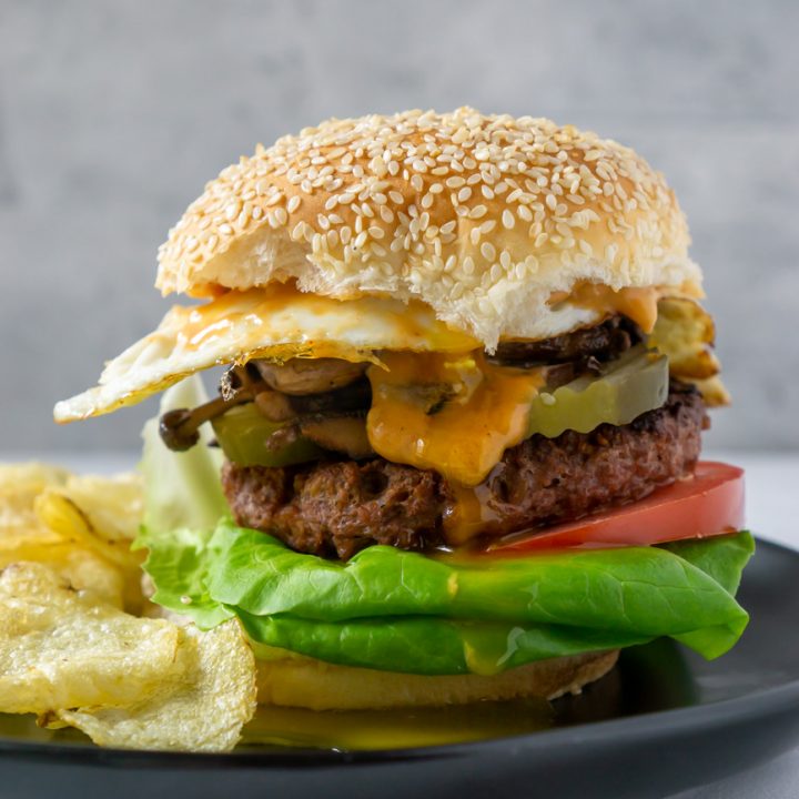 Beyond Meat Burgers With Wild Mushrooms - JZ Eats