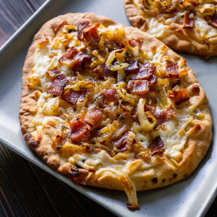 Quick And Easy Caramelized Onion And Bacon Pizza - JZ Eats