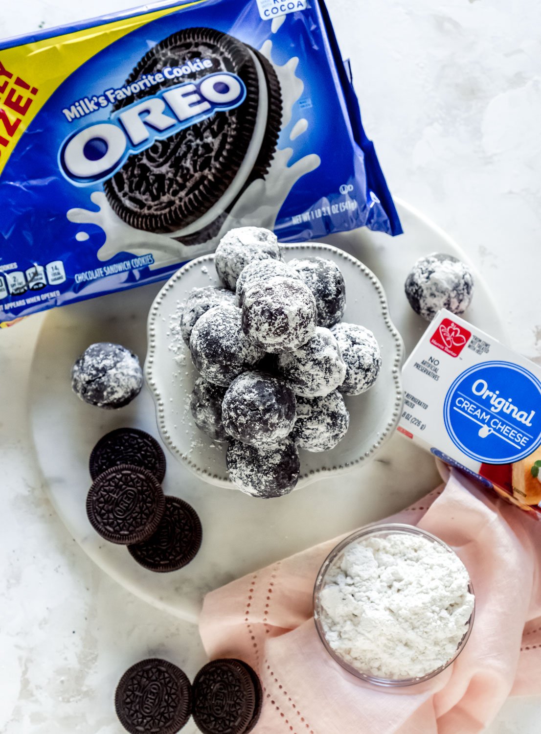 Snowball OREO Cookie Balls - Easy No Bake Dessert!