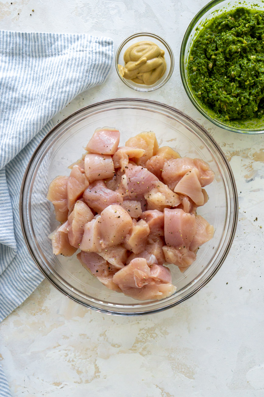 Basil Pesto Chicken Recipe (with Meal Prep!) - JZ Eats