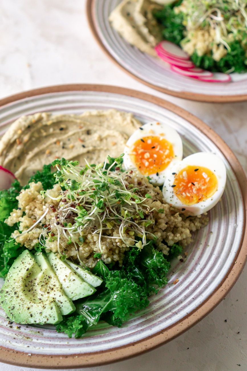 Best Ever Breakfast Hummus Bowls