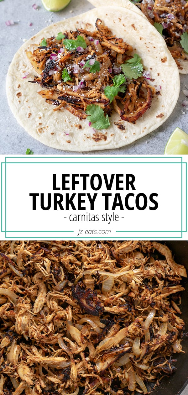 Leftover Turkey Tacos Recipe - JZ Eats