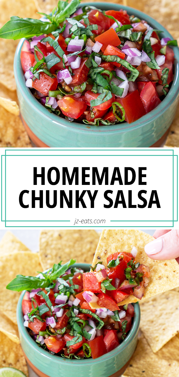 Homemade Chunky Salsa Recipe - JZ Eats