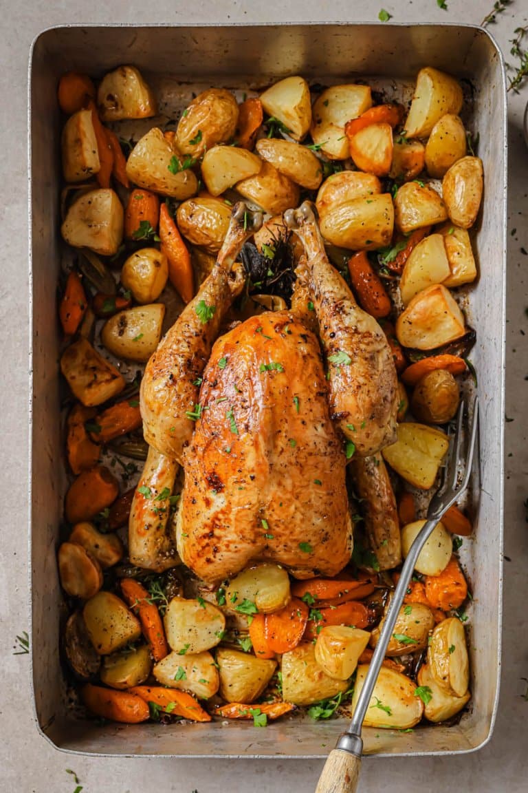 Perfect Slow Roasted Chicken (with vegetables) - JZ Eats
