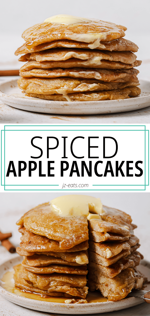 Easy Spiced Apple Pancakes Recipe - JZ Eats