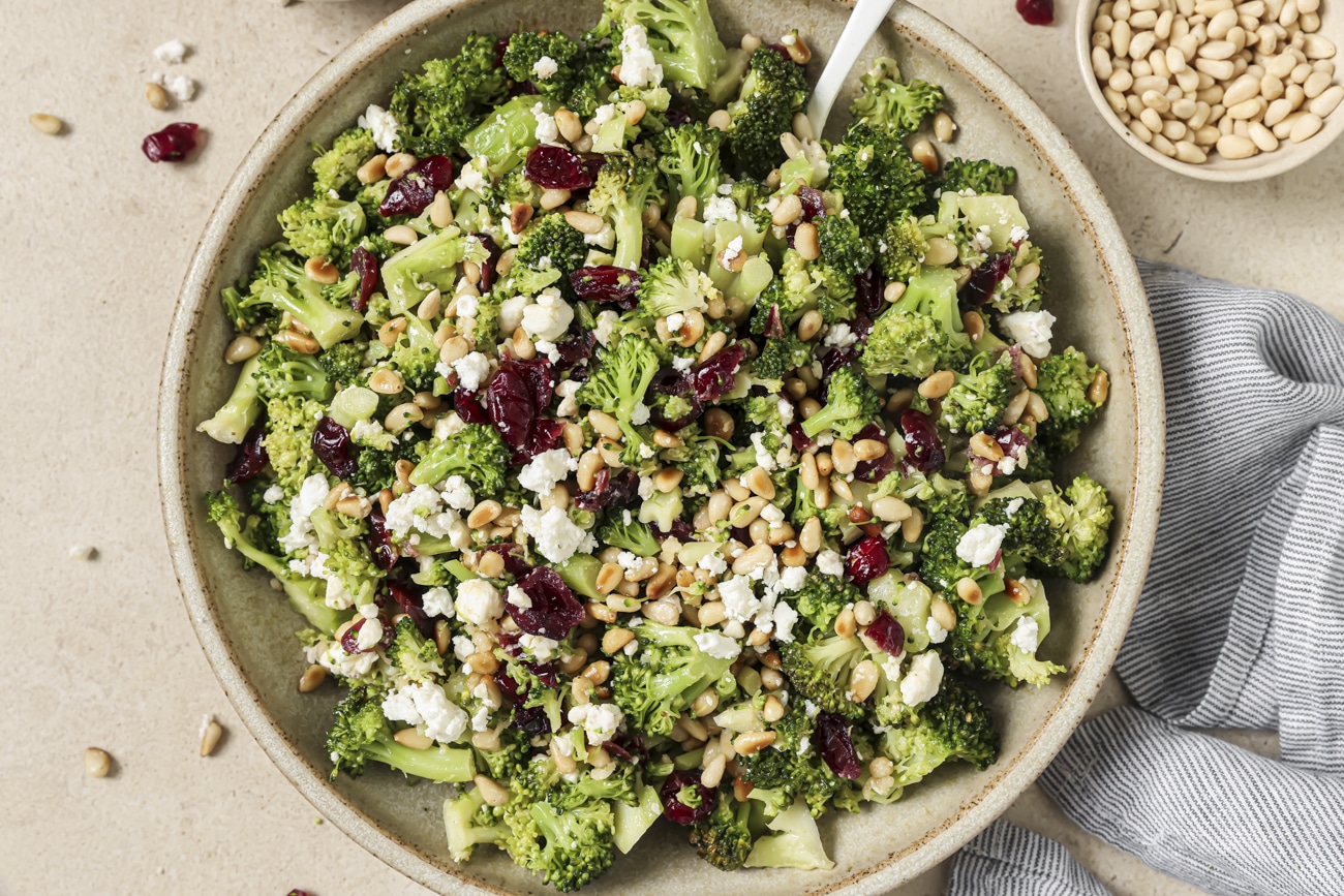 Vegan Broccoli Salad (Warm Broccoli Salad!)