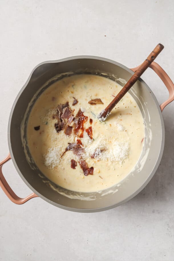 One Pot Creamy Roasted Corn Chowder Recipe Jz Eats