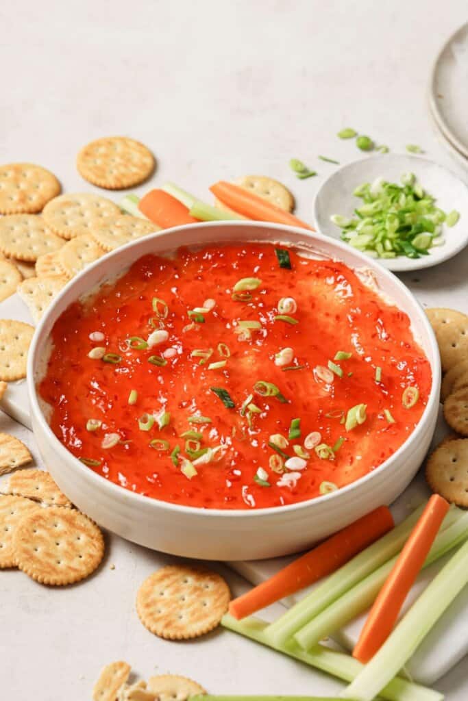 Red Pepper Jelly Dip - JZ Eats
