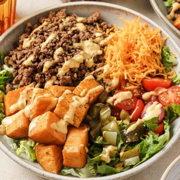 25 Minute Burger Bowl Recipe - JZ Eats